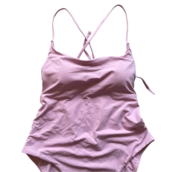 Everlane | Swim | Everlane The String Onepiece Pink Tie Low Back ...